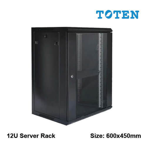 Toten 12U 600×600 Wall Mounted Close Rack – Work Station Technology